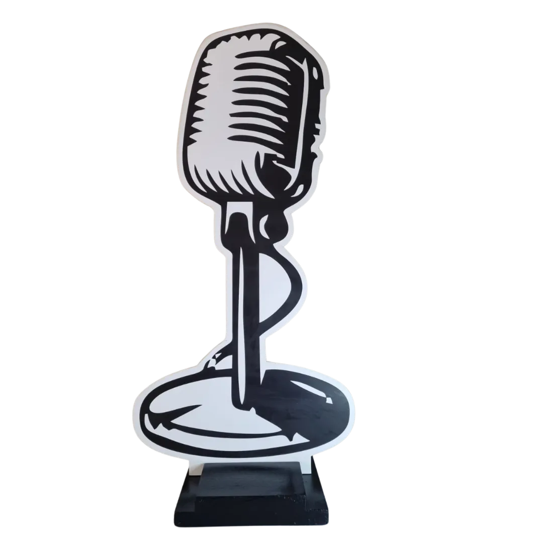 S1937 Mic Cut -out 1.26m High | Dazzling Props