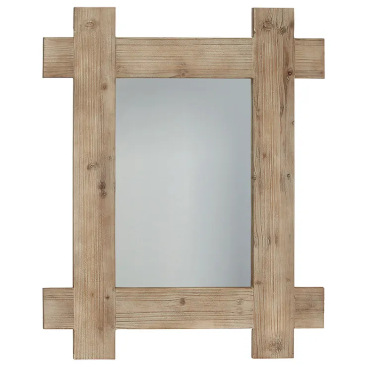 Natural timber rectangle mirror | Exquisite Interiors Co