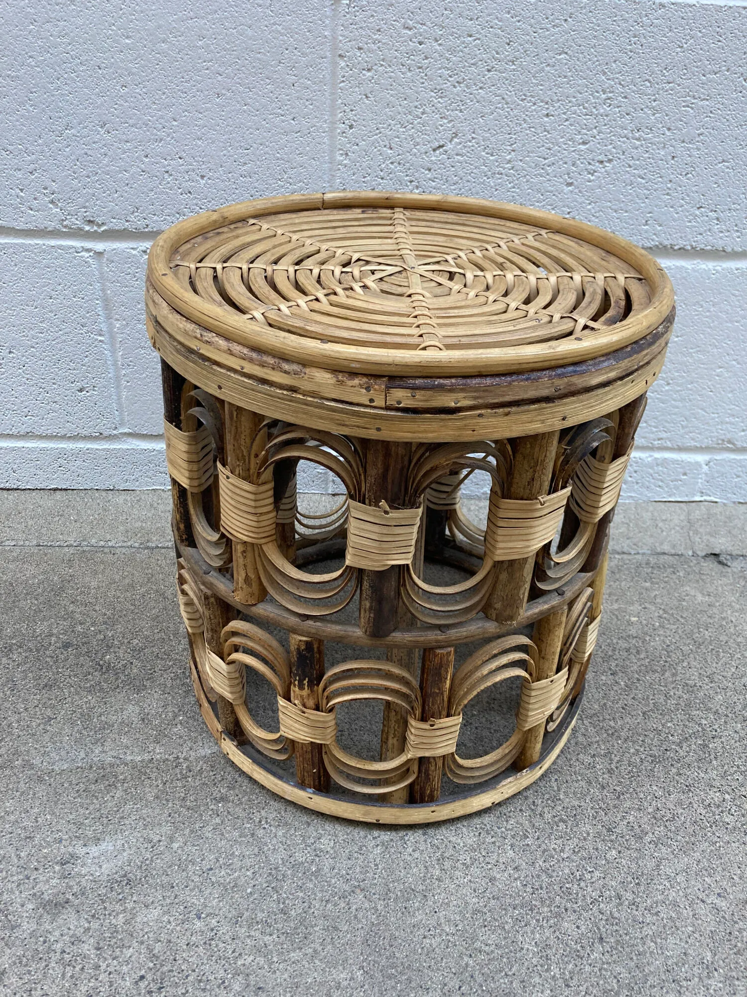 Decorative Bamboo Side Table Rental | A La Mode Collections | Boho ...