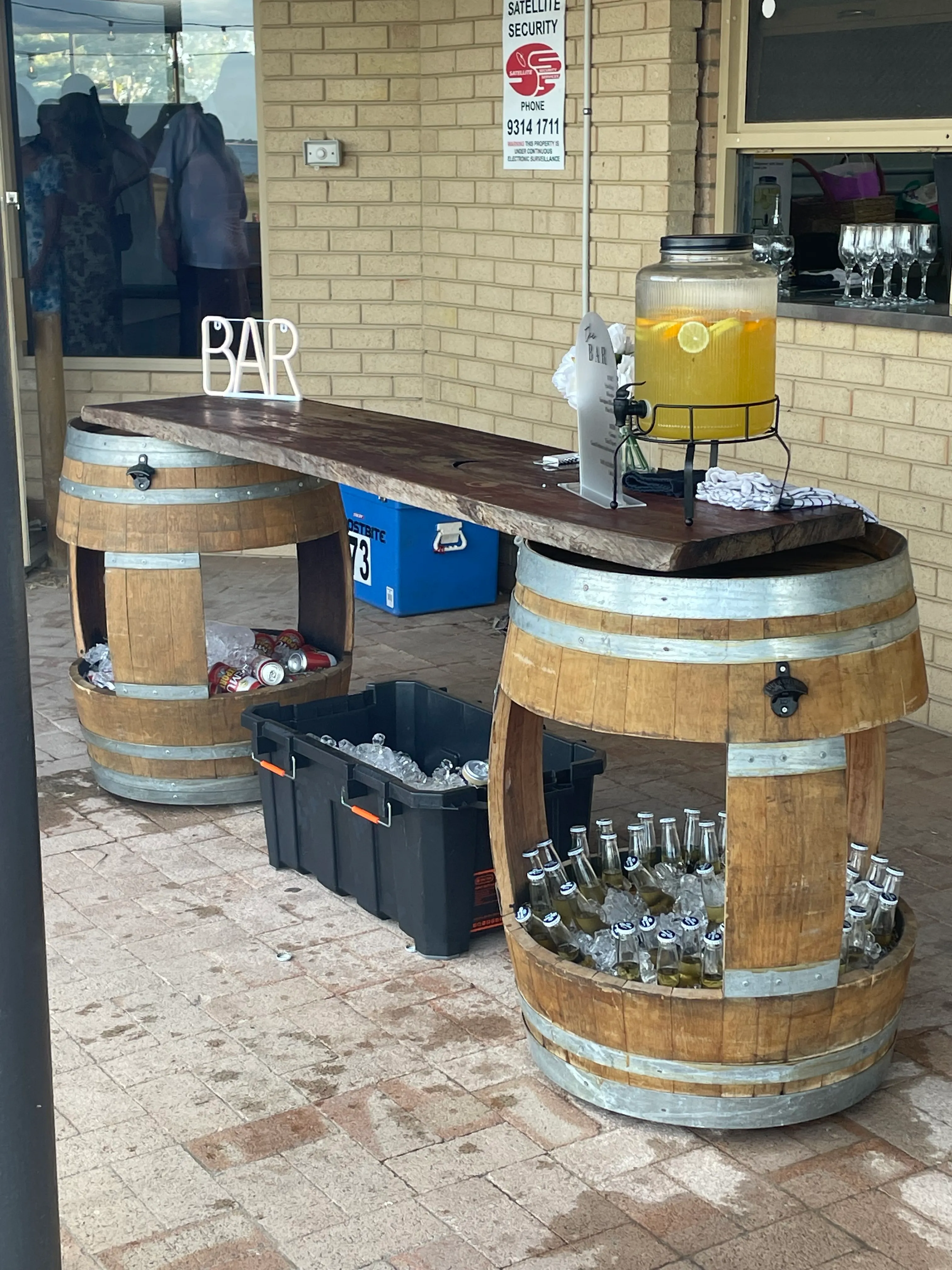 Barrels & Jarrah Wood Slab | Little Miss Vintage