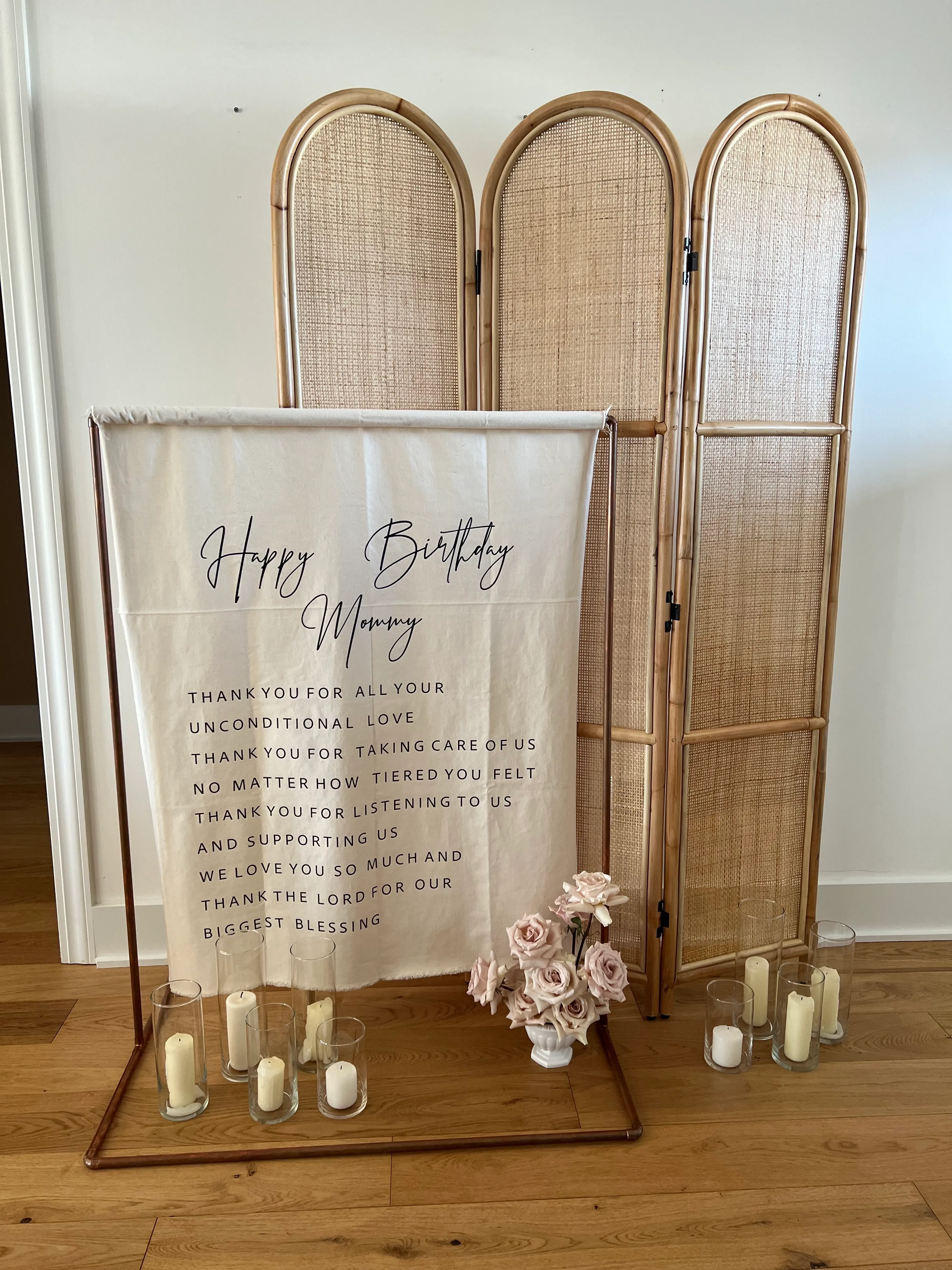 Copper Sign Stand | Katsel Rentals