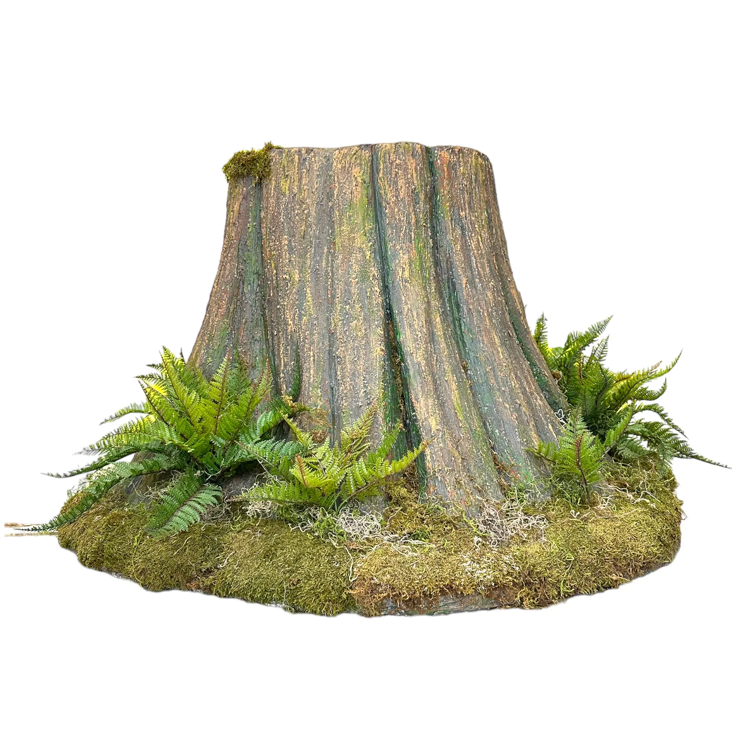 Oversized - Brown Tree Stump - 34' x 55' x 25' - Foliage w Moss - Foam ...