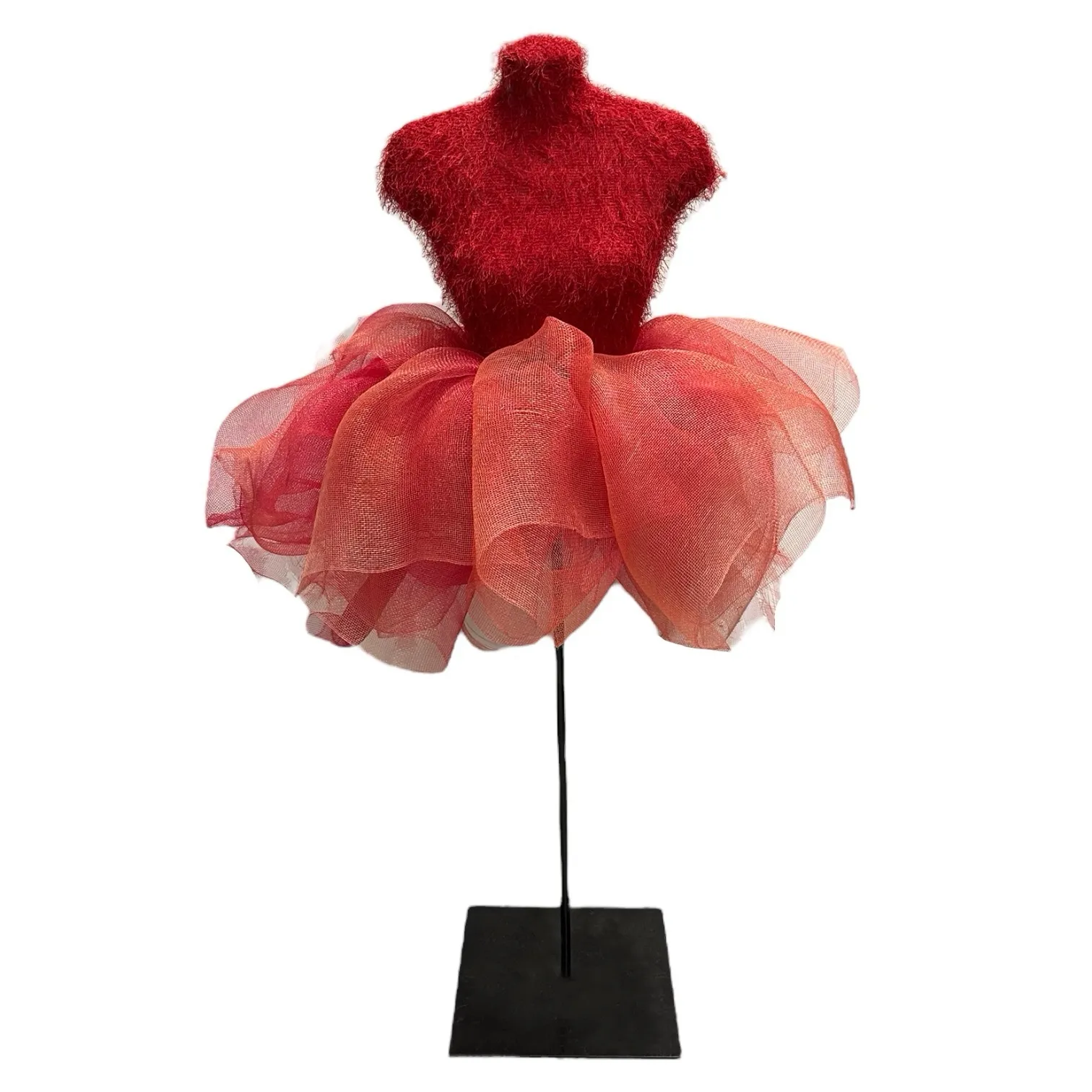 797 - Oversized Red Dress on Stand - 35' x 30' x 57' - Sinamey ...