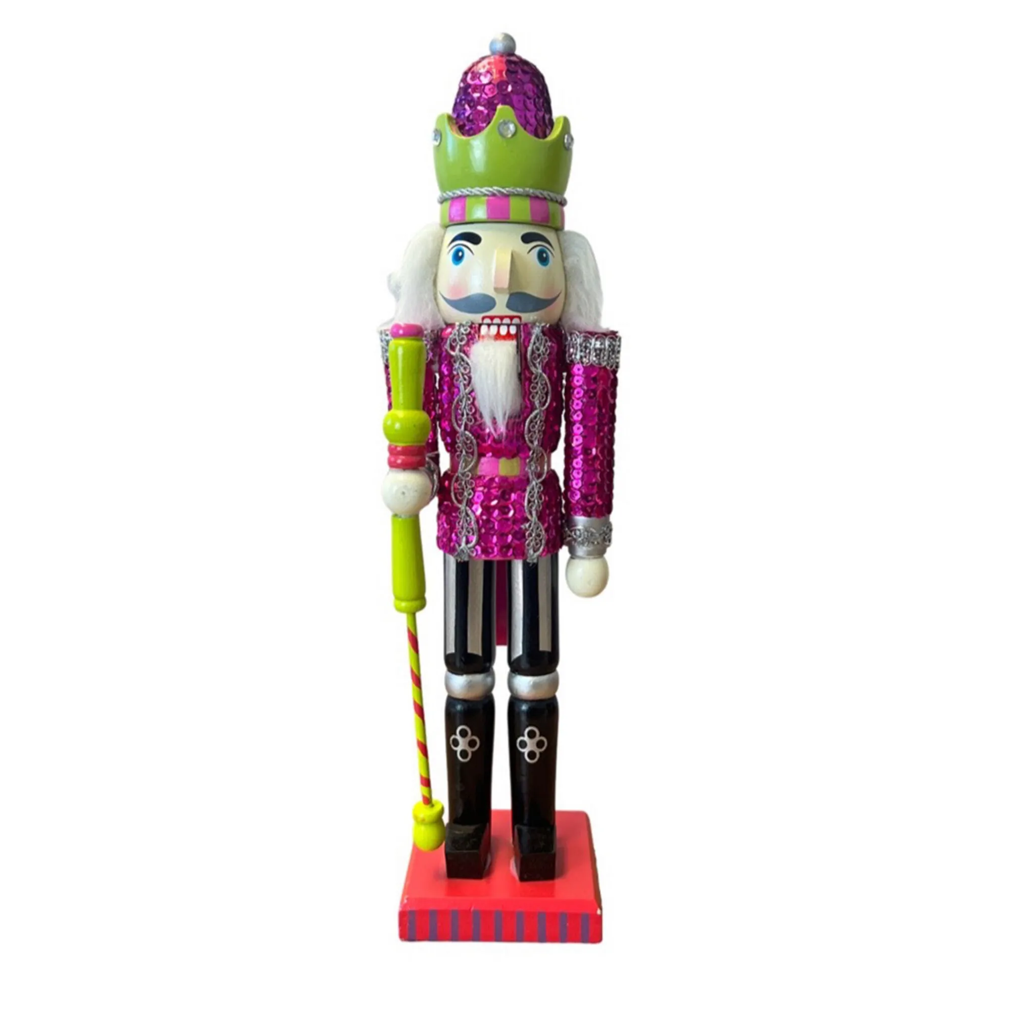 Nutcracker - 15' - Hot Pink/Lime Green - Wood/Textile - Sequin ...