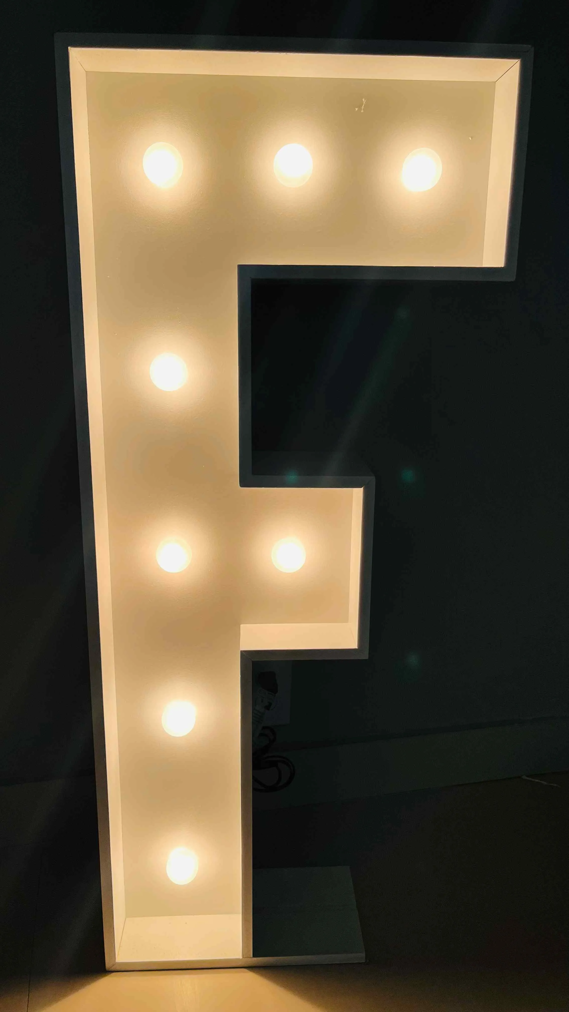 Rent Light-up Marquee Alphabet Party Decoration Letter F | Cobb Party ...