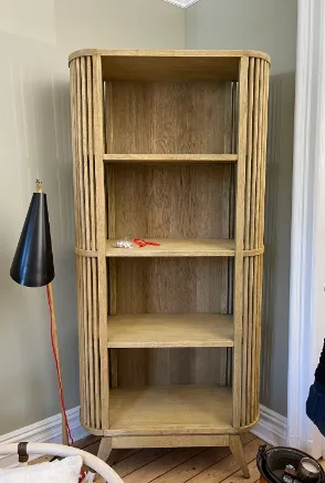 curved shelving unit wood | Reclaimed Designs NY Inc