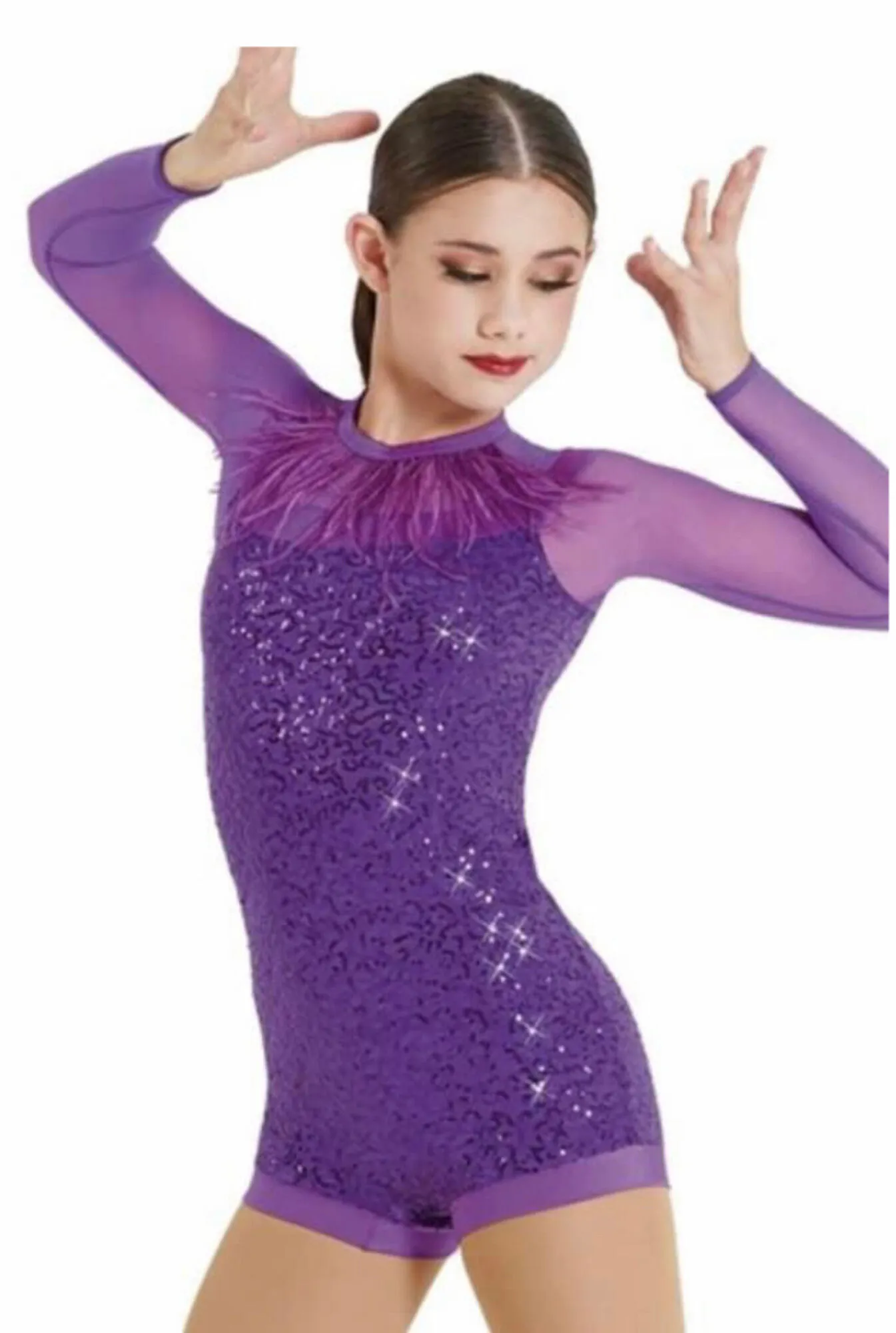 DC21 - PURPLE SEQUIN UNITARD
