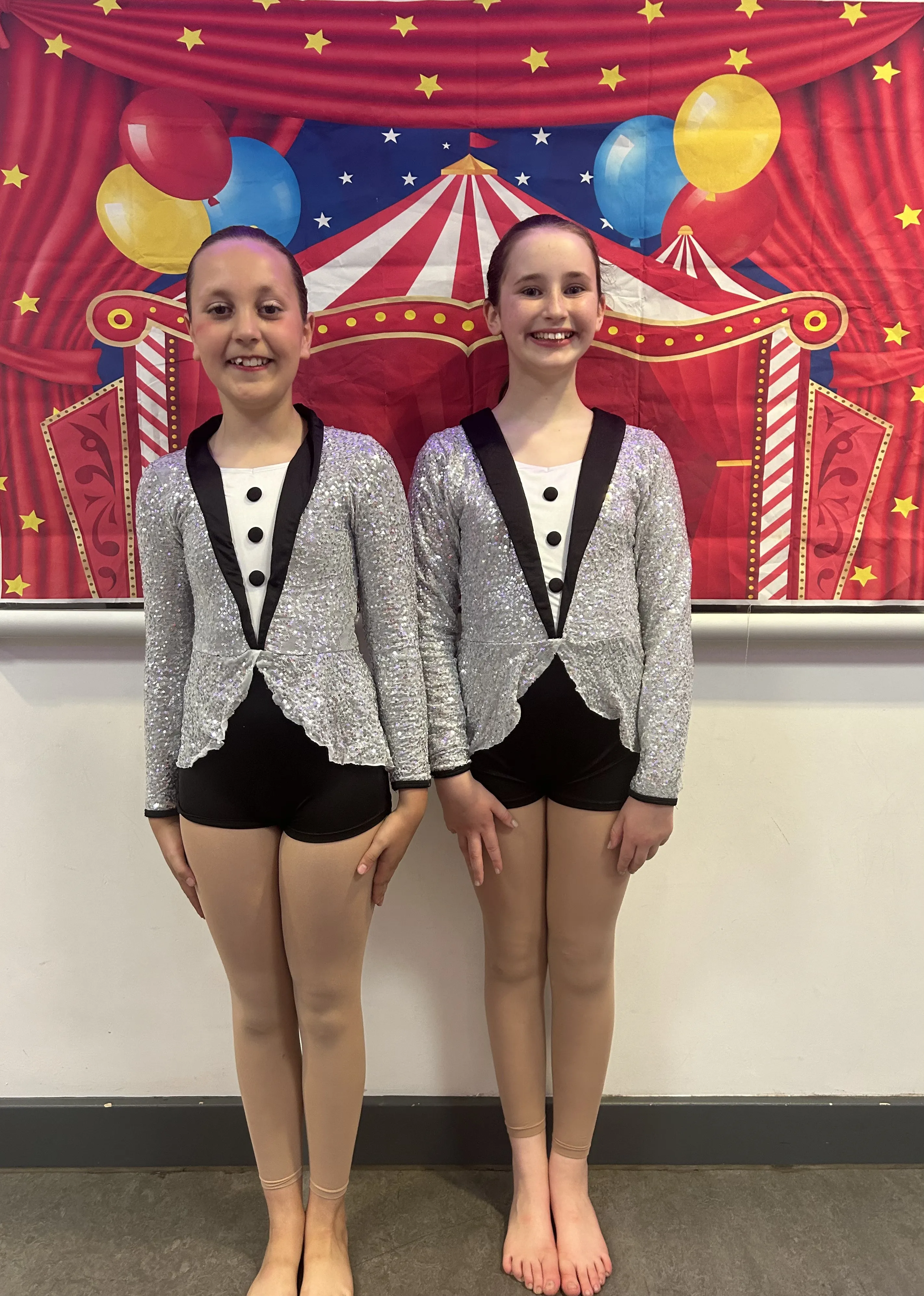Bl183 Silver Jazz Unitard Bloved Dance Costume Hire
