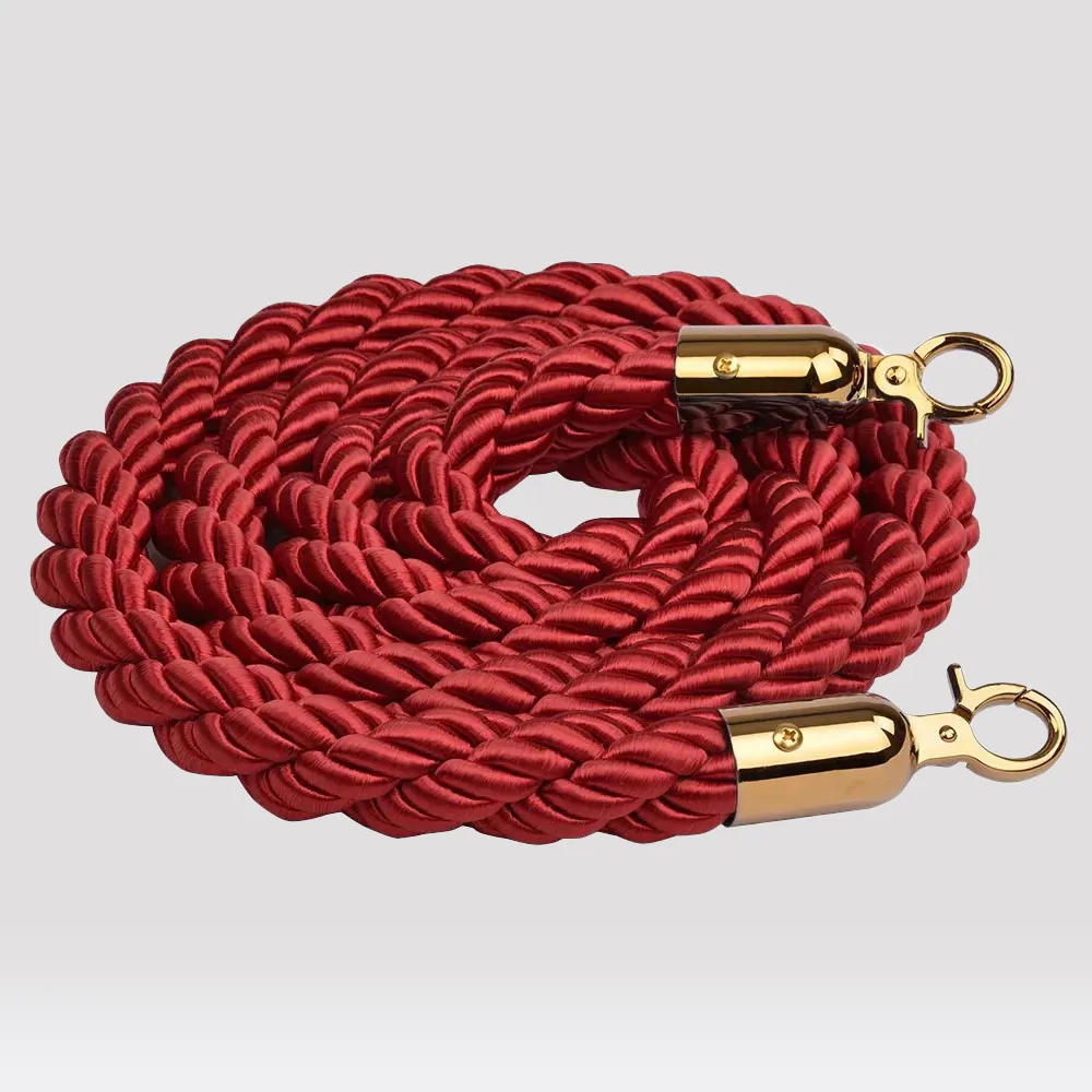 Red twisted rope for barrier stanchion bollard | Getzhire - Party Hire ...
