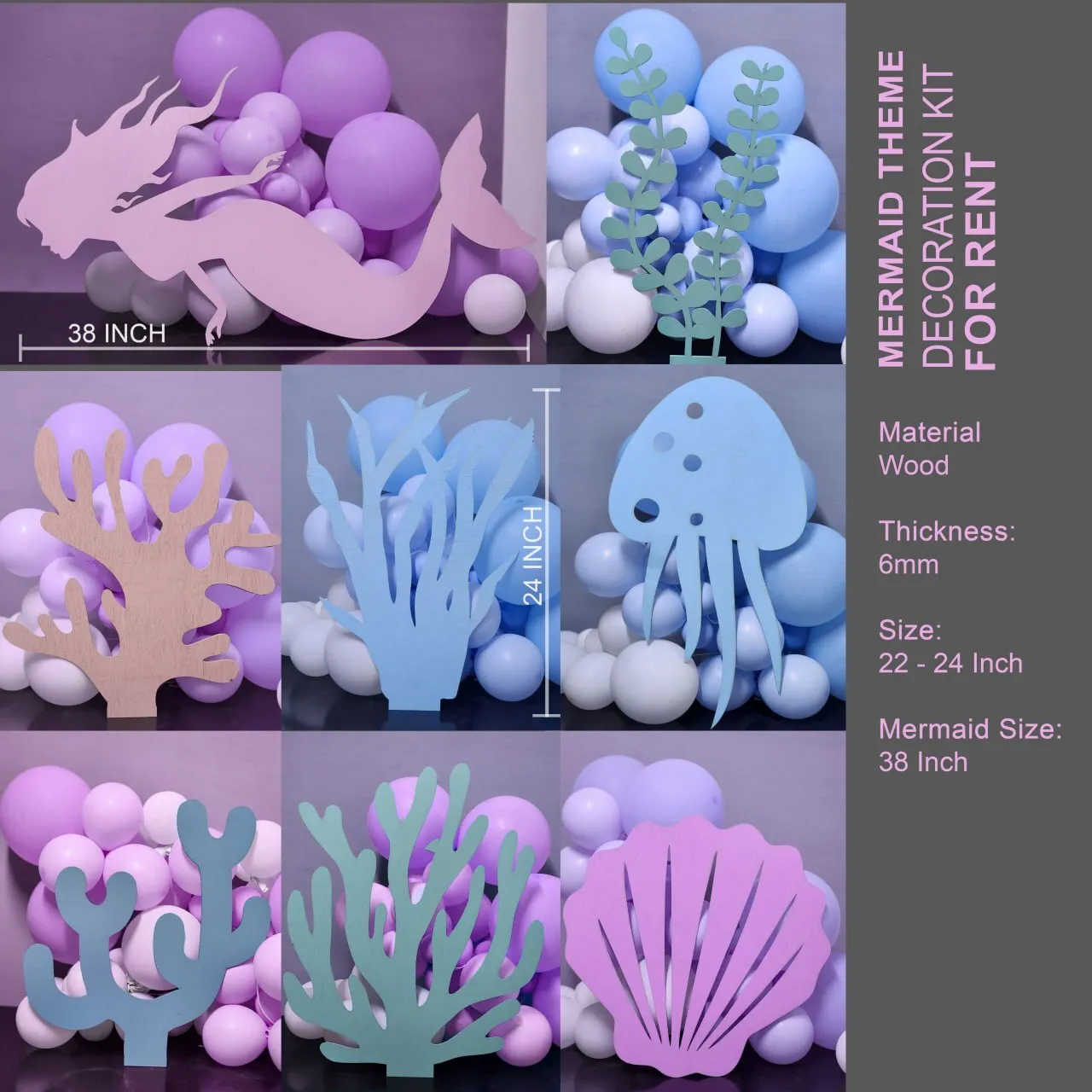 Mermaid Theme Decor Kit | Fari Arts