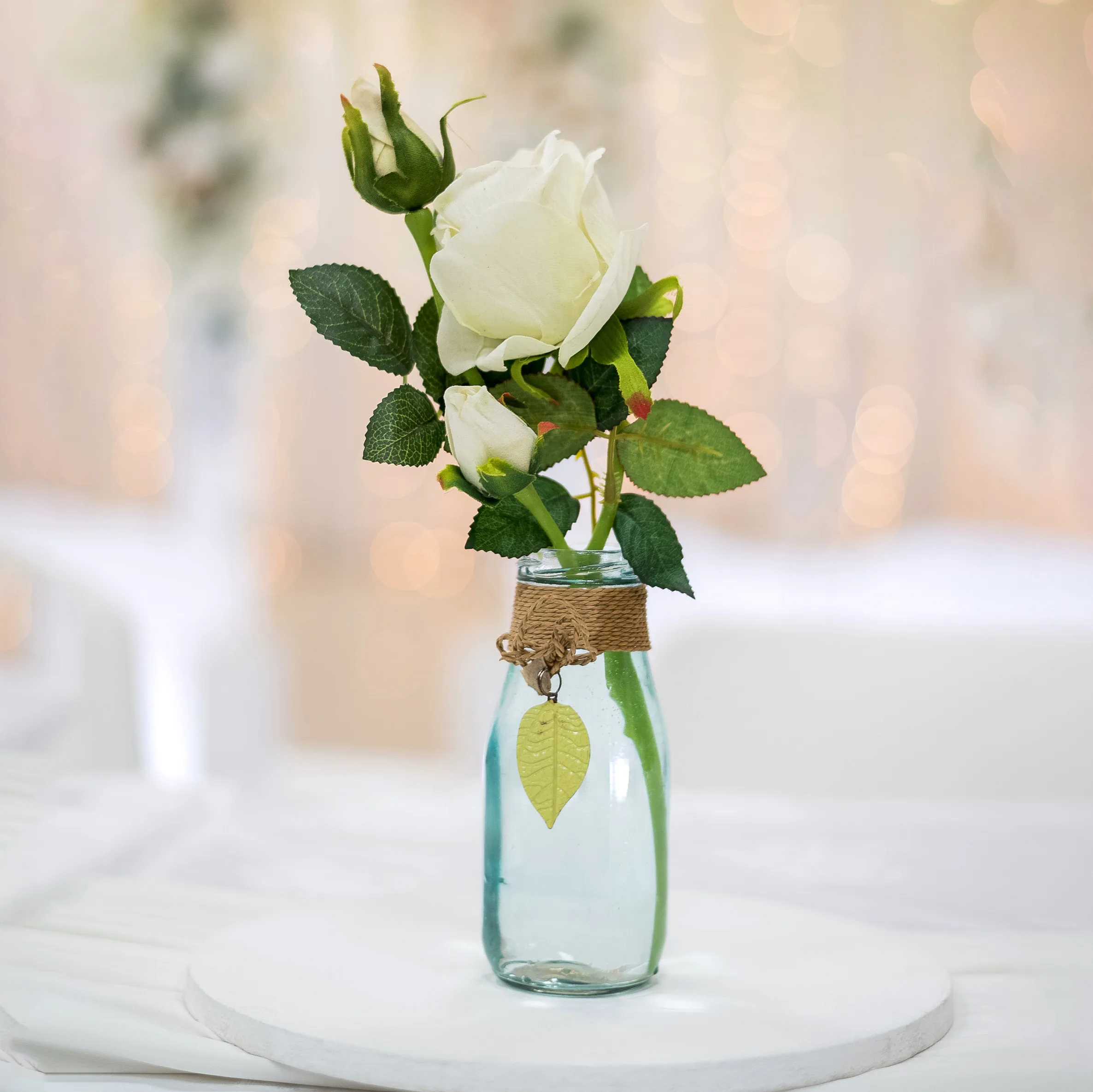 Glass Bottle Centerpieces | Fari Arts