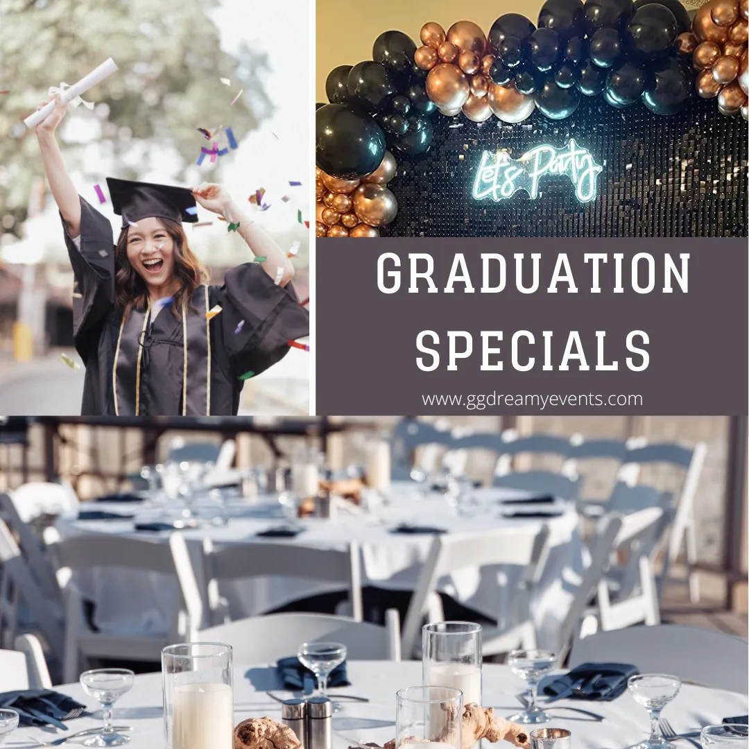 Graduation Party Pakages | Event Rentals and Wedding Floral Decor in ...