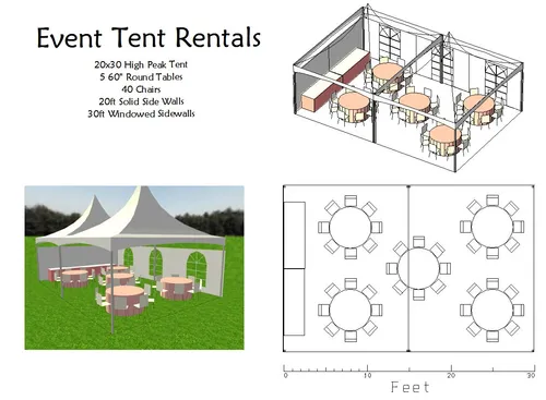 Layout Ideas | Party Tent Rentals in Macomb, Tables, Chairs, and More