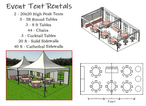 Layout Ideas | Party Tent Rentals in Macomb, Tables, Chairs, and More
