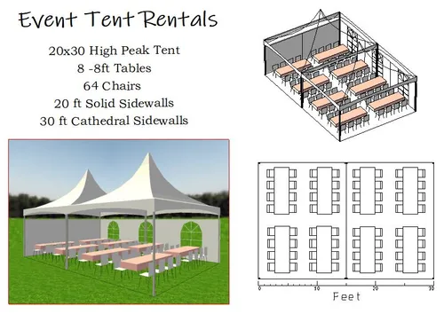 Layout Ideas | Party Tent Rentals in Macomb, Tables, Chairs, and More