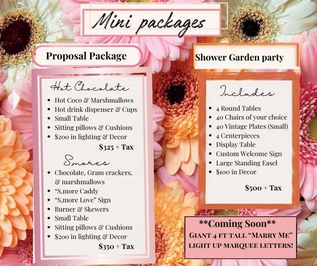 Mini Packages for weddings | Make It Breathtaking