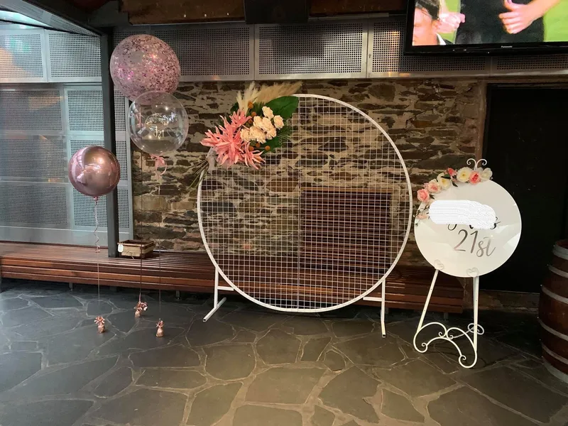 Round mesh backdrop 2m - white | Kalam Party Hire